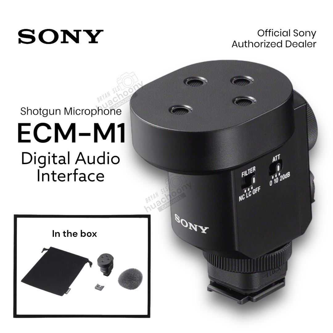 Sony ECM-M1 Compact Camera-Mount Digital Shotgun Microphone, Audio ...
