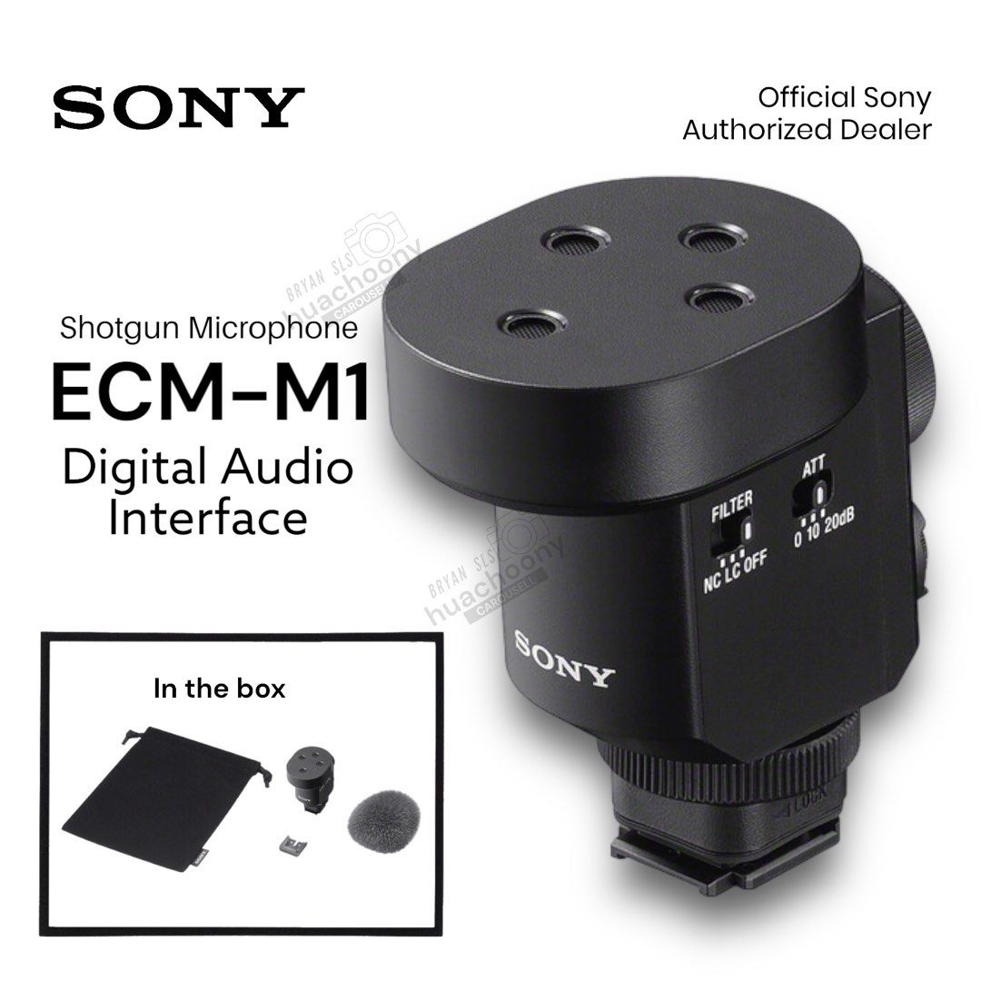 Sony ECM-M1 Compact Camera-Mount Digital Shotgun Microphone, Audio, Microphones on Carousell