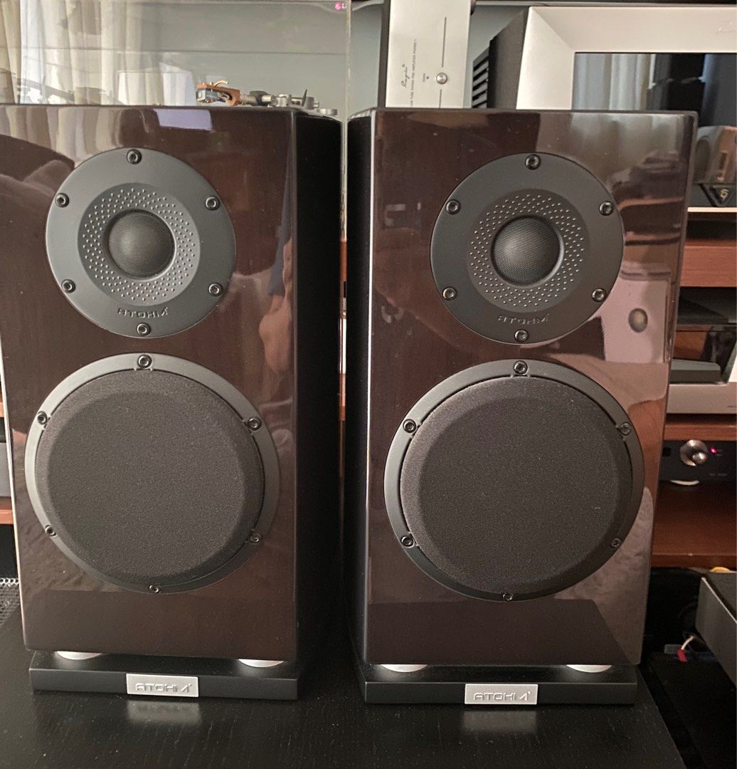 Speakers: (SOLD, SOLD!!!) Atohm GT1-HD Made In France (wengnut piano ...