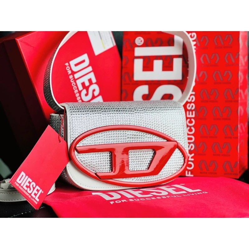 Tas DIESEL Glitter Shoulder Bag Set Box, Barang Mewah, Tas & Dompet di ...