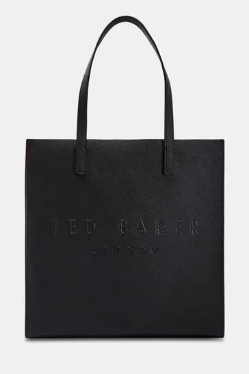 Ted Baker Black Soocon Crosshatch Large Icon Bag, Women's Fashion, Bags ...