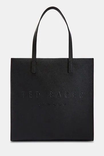 Ted Baker Black Soocon Crosshatch Large Icon Bag, Women's Fashion, Bags ...