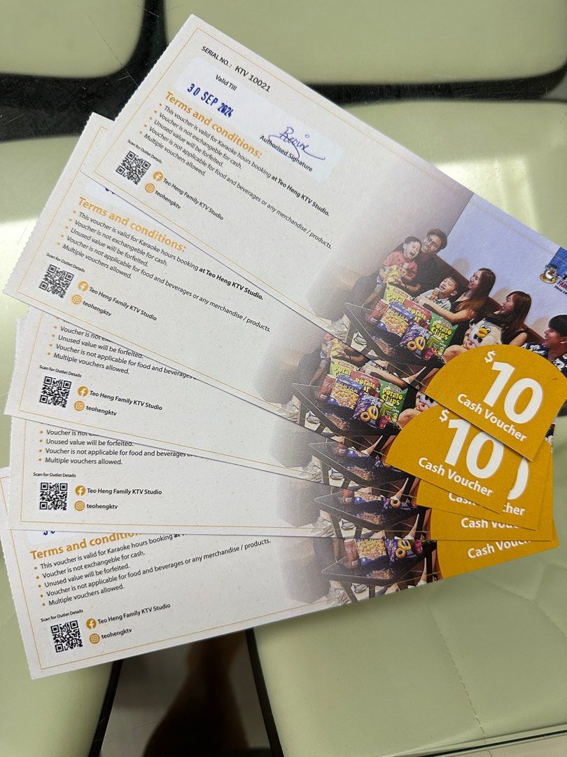 Teo Heng KTV Vouchers $50, Tickets & Vouchers, Vouchers on Carousell