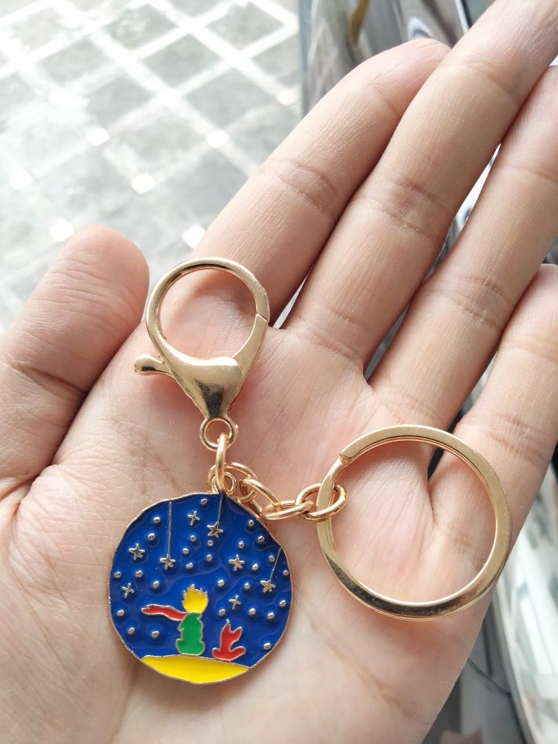 The Little Prince and Fox Under a Starry Blue Sky Keychain, Hobbies ...