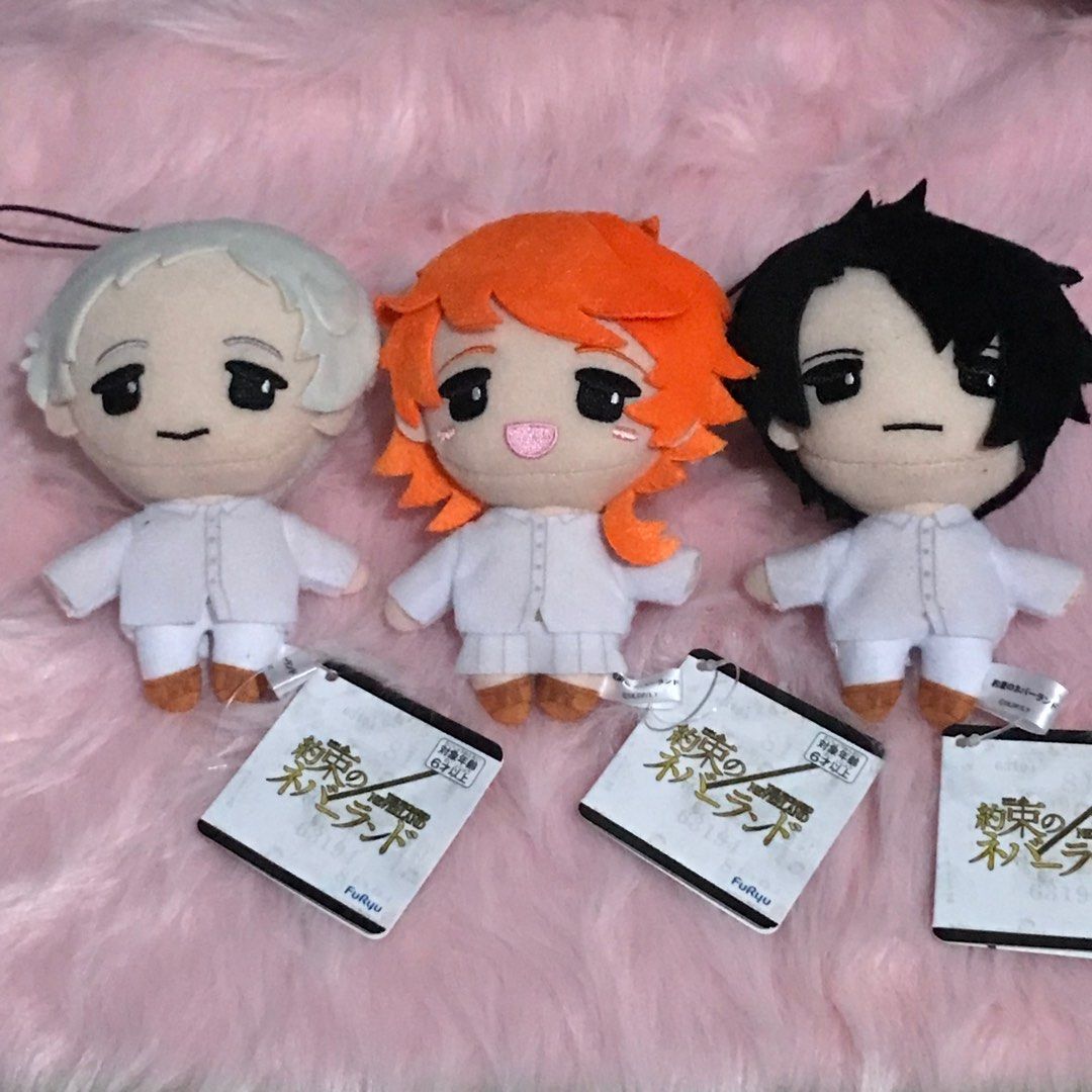 The Promised Neverland: Emma, Ray and Norman Charm Plush, Hobbies ...