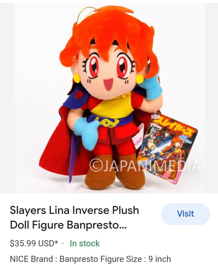 The Slayers Vintage Character bundle plush, Hobbies & Toys, Toys ...