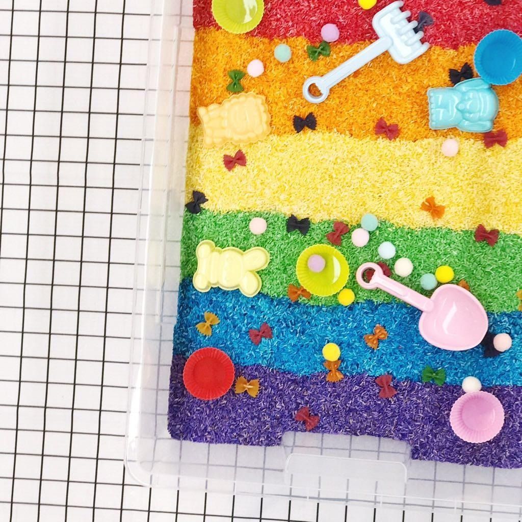The tiny Trove sensory rice play rainbow, Babies & Kids, Infant ...