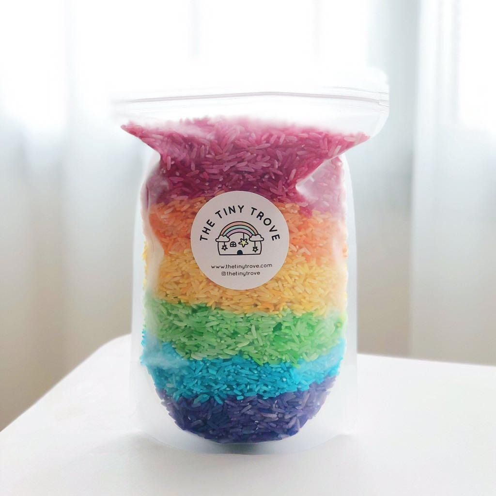 The tiny Trove sensory rice play rainbow, Babies & Kids, Infant ...