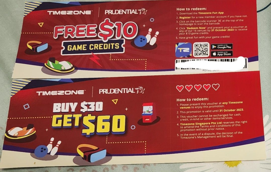 Timezone Voucher, Tickets & Vouchers, Vouchers on Carousell