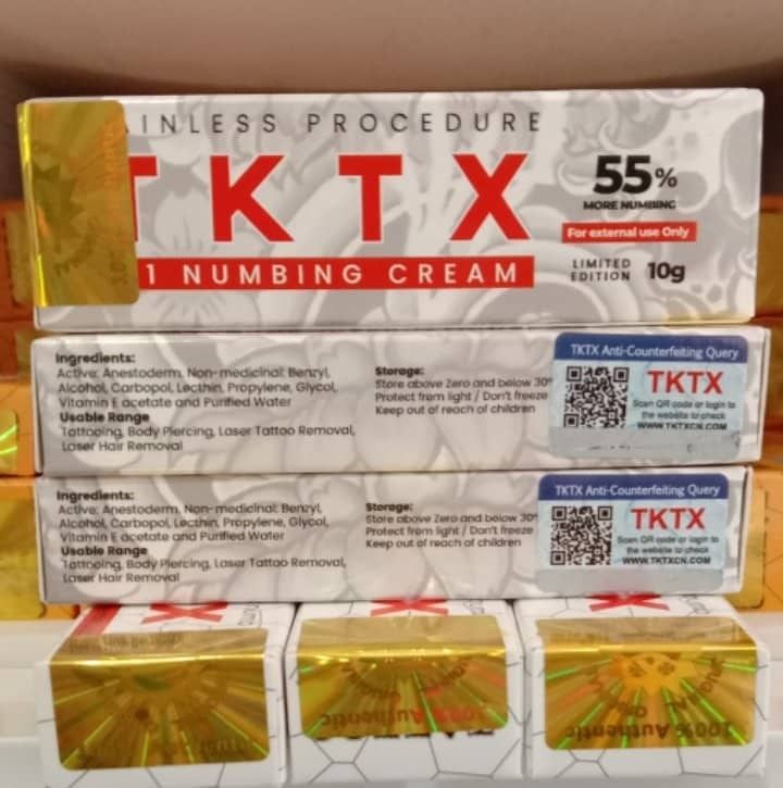 TKTX 55% Numbing Cream Original with Seal QR Code Serial Code, Beauty ...