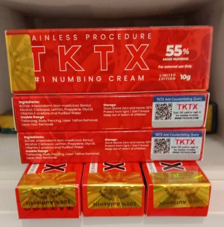 TKTX 55% Numbing Cream Original with Seal QR Code Serial Code, Beauty ...