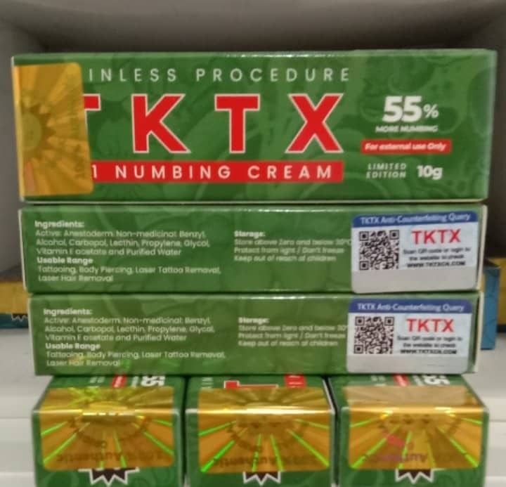 TKTX 55% Numbing Cream Original with Seal QR Code Serial Code, Beauty ...