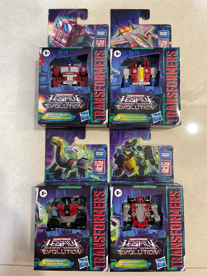 Transformers Core Class Optimus Prime, Starscream, Sludge and Slug/Slag ...