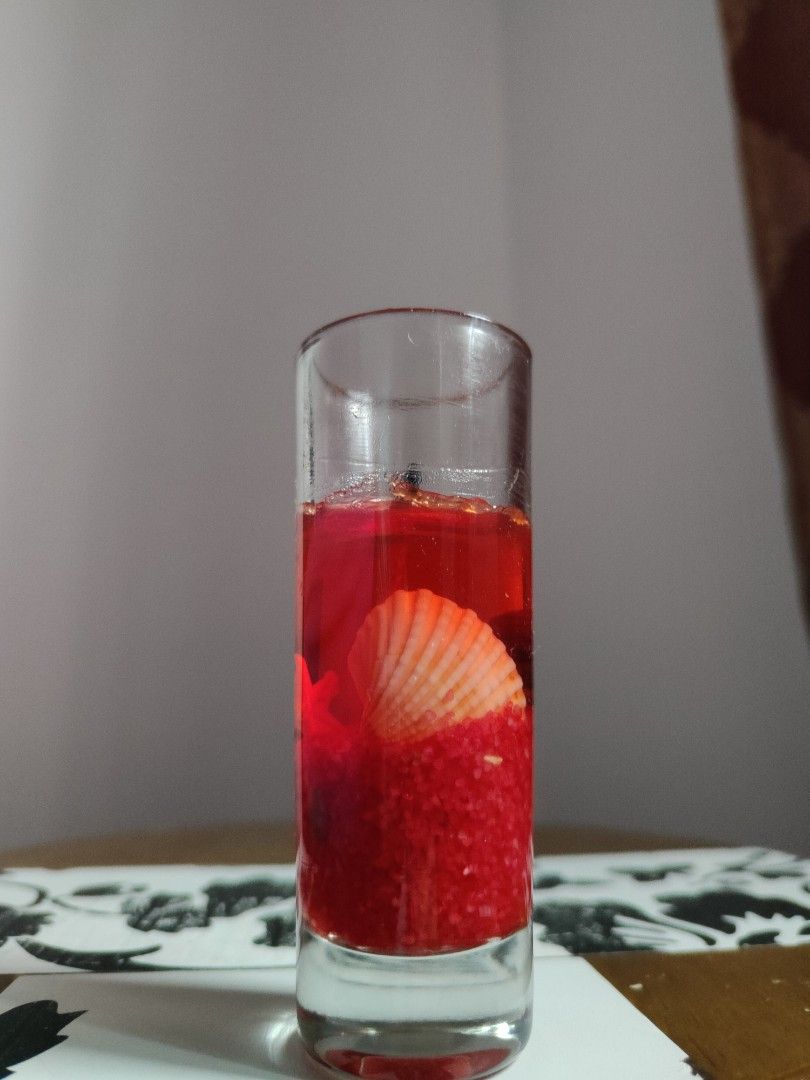 Turkish sea shell red gel wax candle Lilin lilin gel merah kulit laut ...