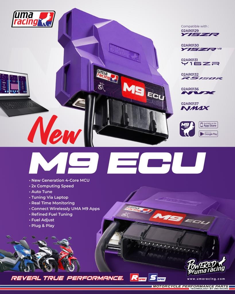 UMA RACING (M9 02AR0136) M9 ECU AEROX155 V1 V2 / NMAX V2 2020 / NVX155 ...