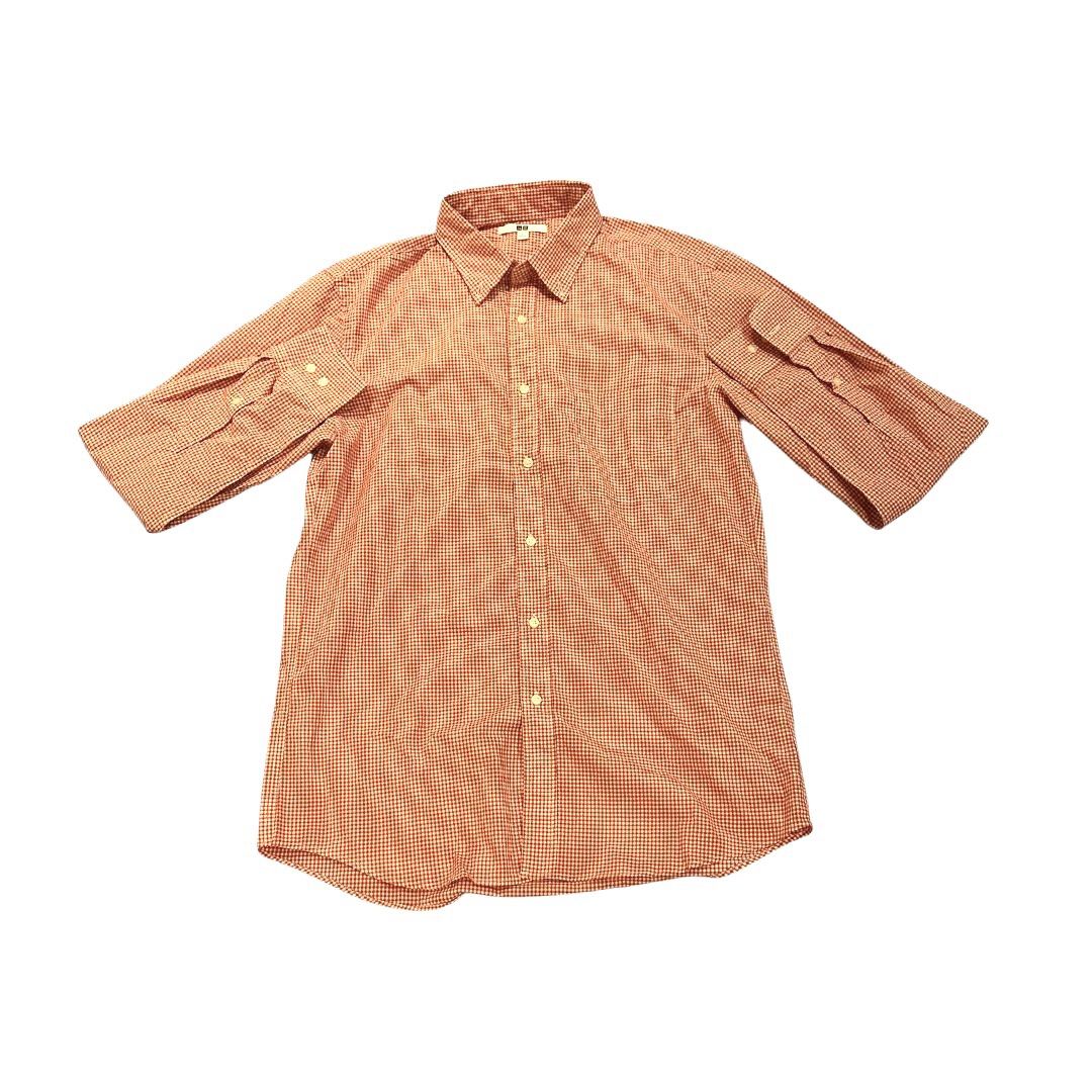 Uniqlo Red+White Checkered Polo, Men's Fashion, Tops & Sets, Formal ...