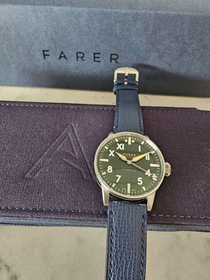 Unique Deep Green Farer Cayley Verde Swiss Made Pilot Watch, Men's ...
