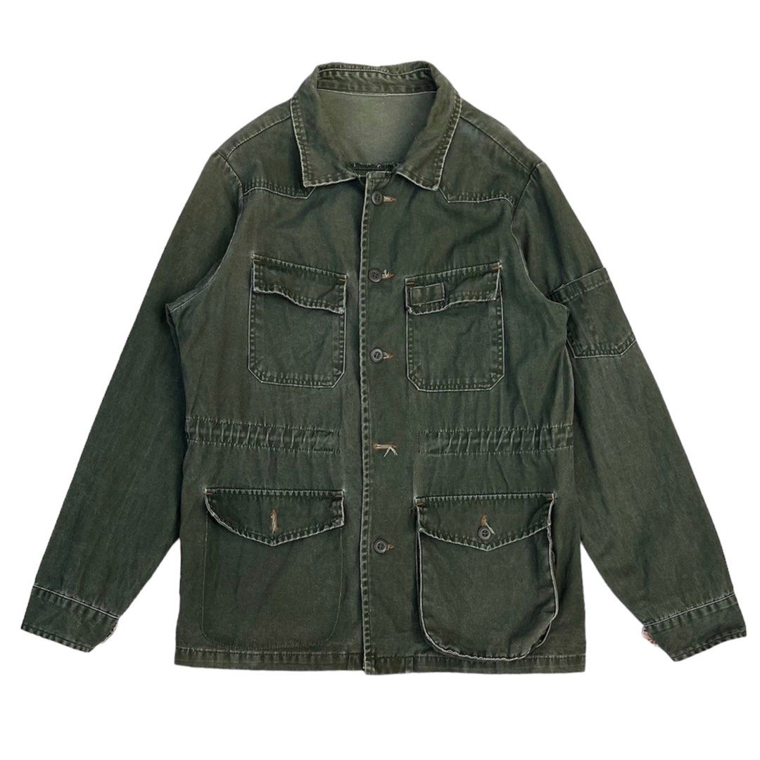 Unlabled - Olive Green Military-esque Jacket, Men's Fashion, Coats ...