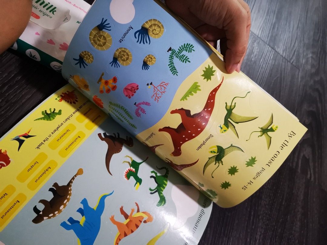 Usborne first sticker book dinosaur, Hobbies & Toys, Books & Magazines ...