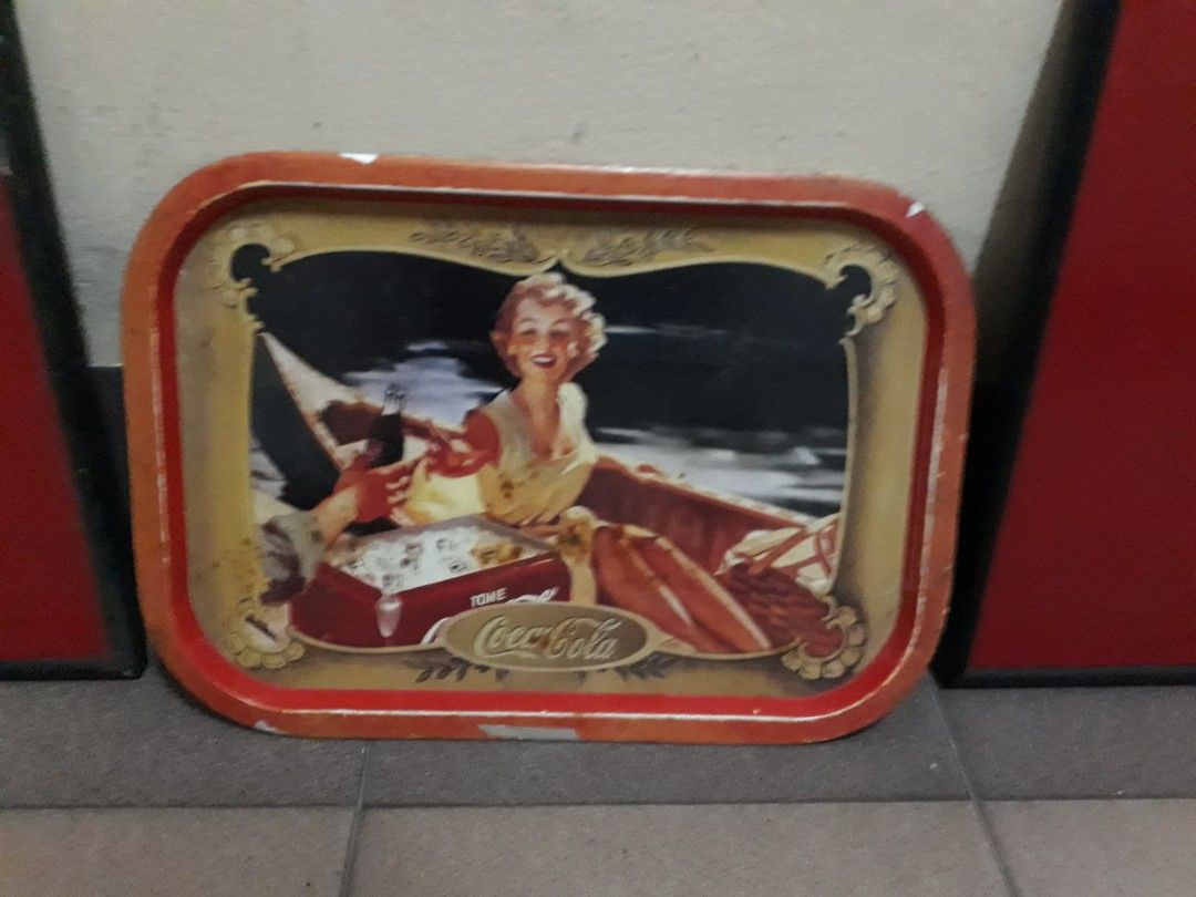 Vintage Coca Cola Coke Marilyn Monroe tray and poster Collection ...