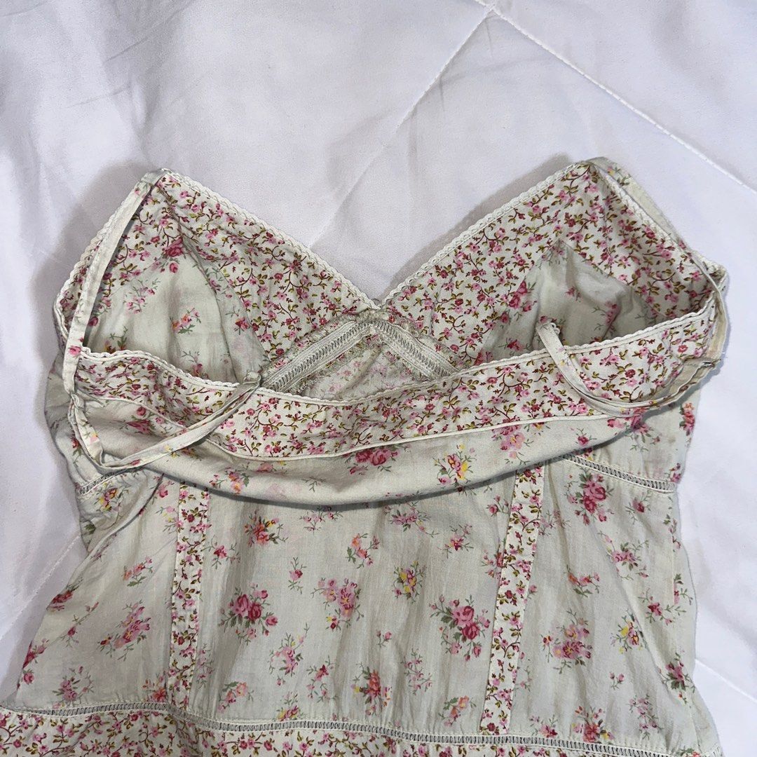Vintage Cottagecore Floral Print Frilly Camisole, Women's Fashion, Tops ...