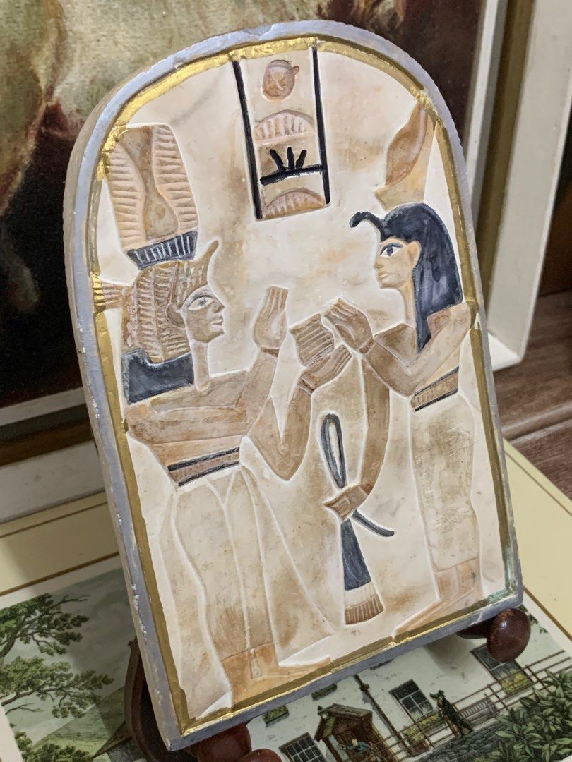 Vintage Egyptian Stone Tablet Handmade & Chiseled., Hobbies & Toys ...