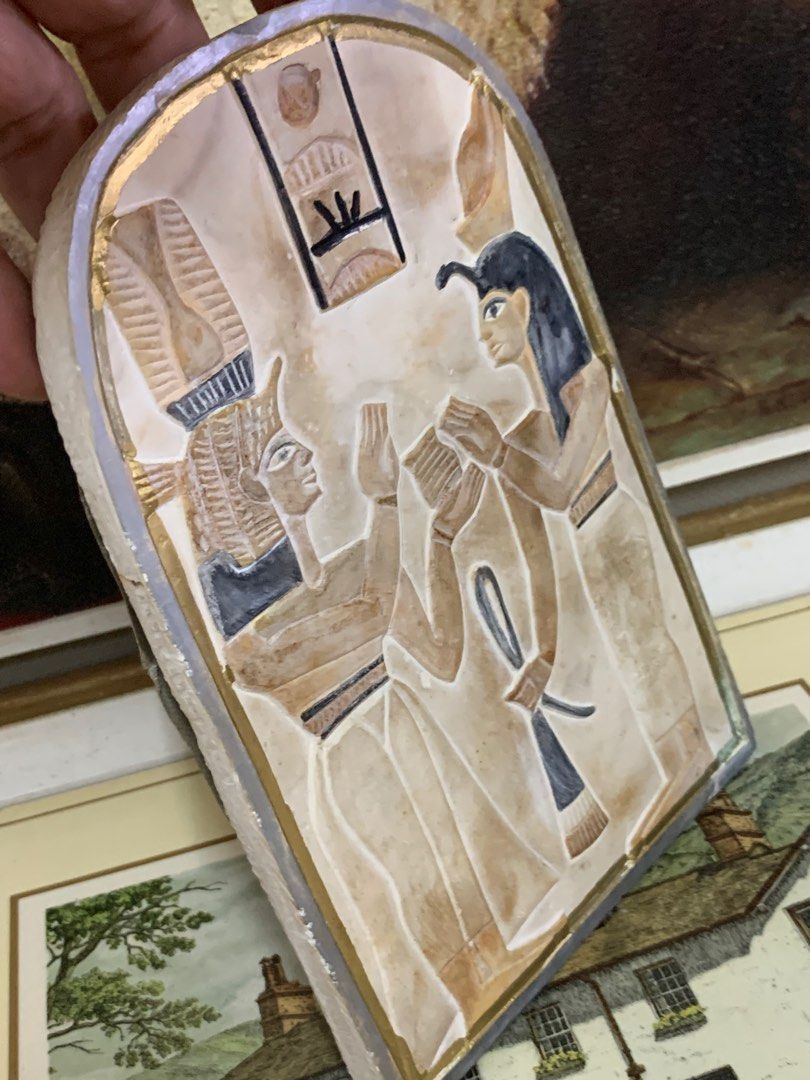 Vintage Egyptian Stone Tablet Handmade & Chiseled., Hobbies & Toys ...