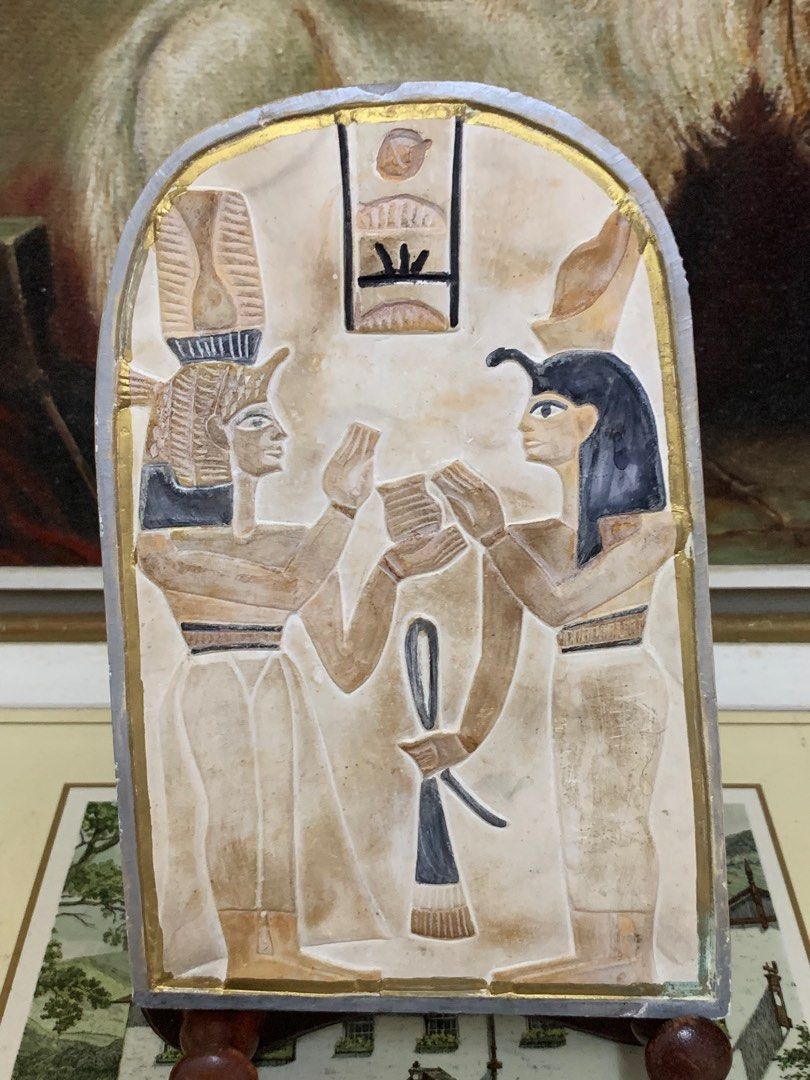Vintage Egyptian Stone Tablet Handmade & Chiseled., Hobbies & Toys ...