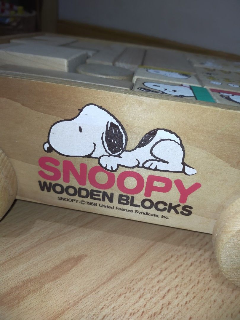 Vintage Peanuts/Snoopy 1958/1965 Wooden Blocks, Hobbies & Toys, Toys ...