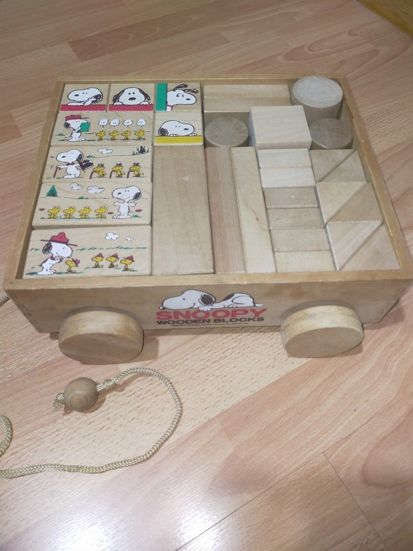Vintage Peanuts/Snoopy 1958/1965 Wooden Blocks, Hobbies & Toys, Toys ...