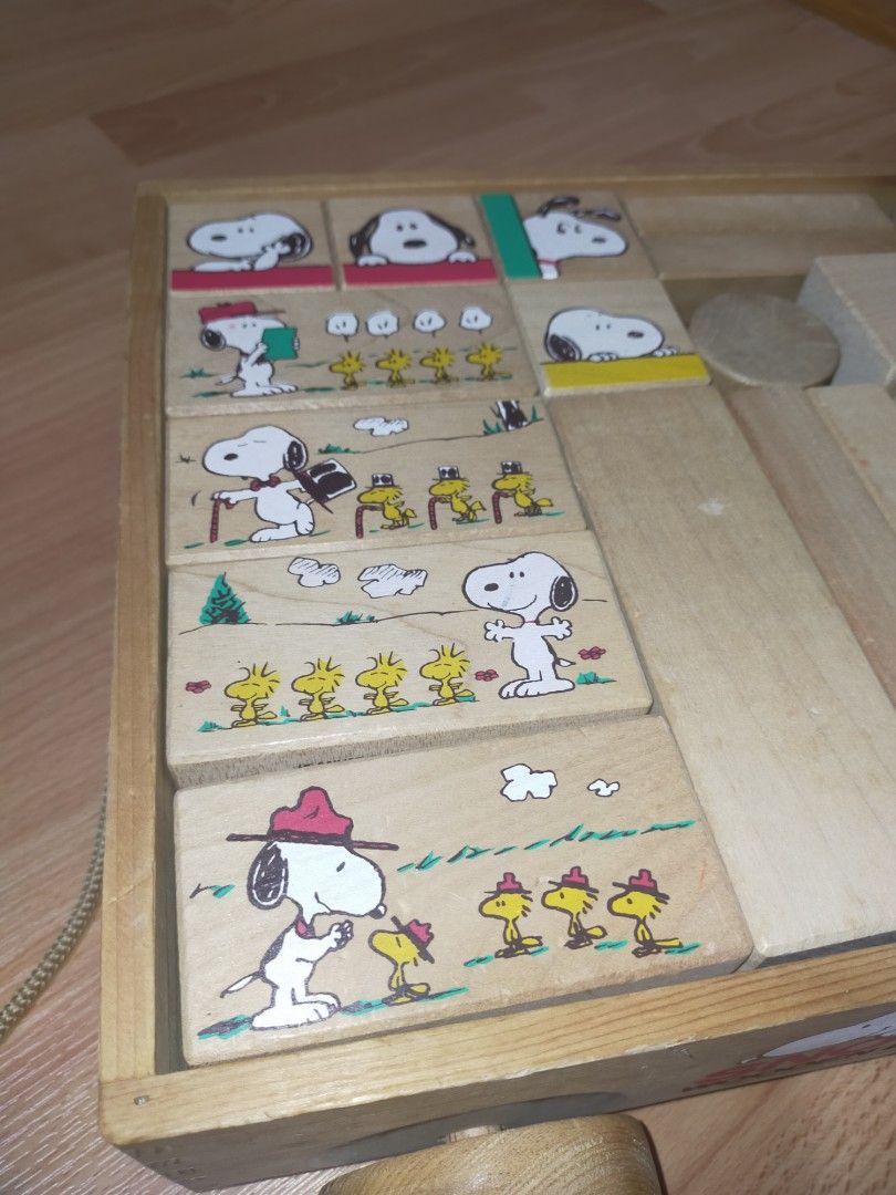 Vintage Peanuts/Snoopy 1958/1965 Wooden Blocks, Hobbies & Toys, Toys ...