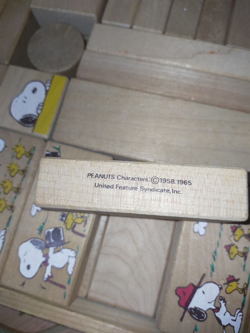 Vintage Peanuts/Snoopy 1958/1965 Wooden Blocks, Hobbies & Toys, Toys ...