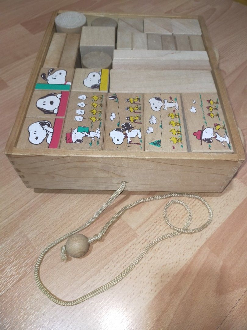 Vintage Peanuts/Snoopy 1958/1965 Wooden Blocks, Hobbies & Toys, Toys ...