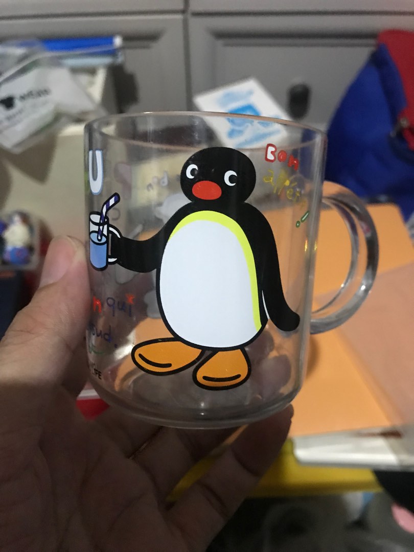 Vintage Pingu plastic cup, Food & Drinks, Beverages on Carousell
