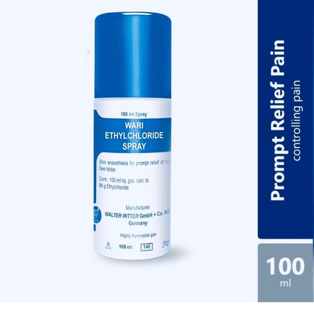 Wari Ethylchloride Spray 100ml, Health & Nutrition, Medical Supplies ...