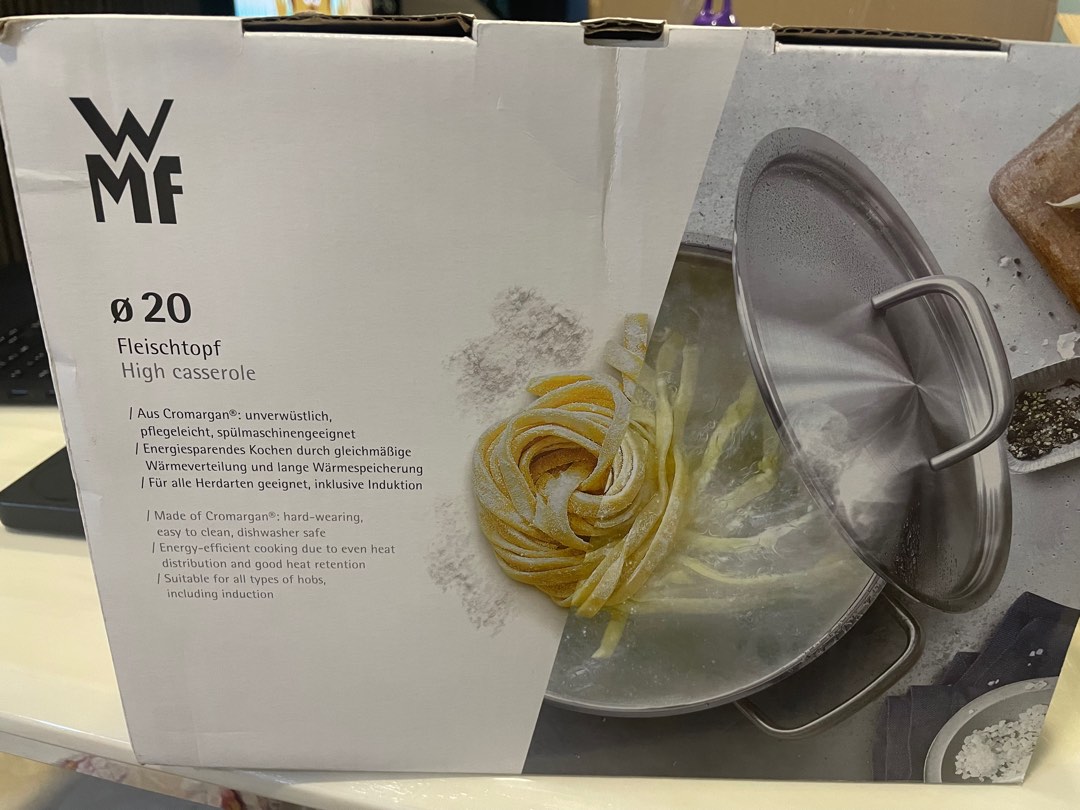 WMF Diadem Plus High Casserole 20cm with Lid, Furniture & Home Living ...