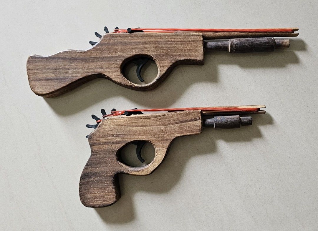 Wooden Rubber Band Gun, Rifle, Plastic Toy Gun, Hobbies & Toys, Toys ...