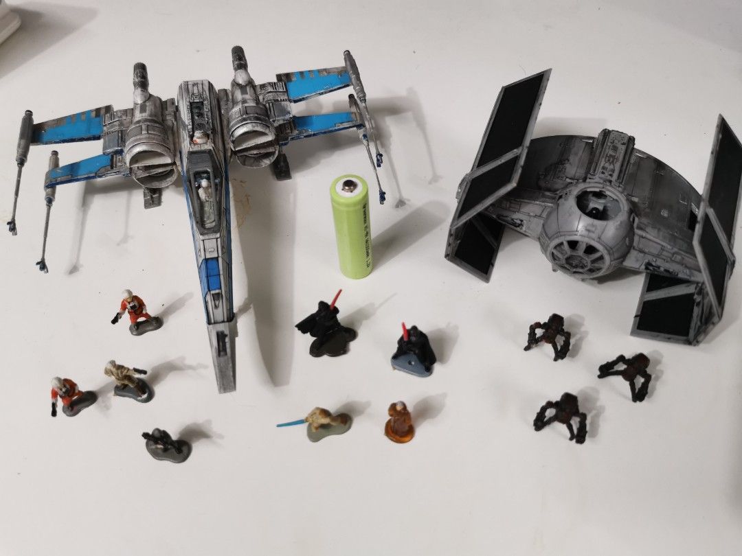 X-wing, tie advanced and micro starwars figure, Hobbies & Toys, Toys ...