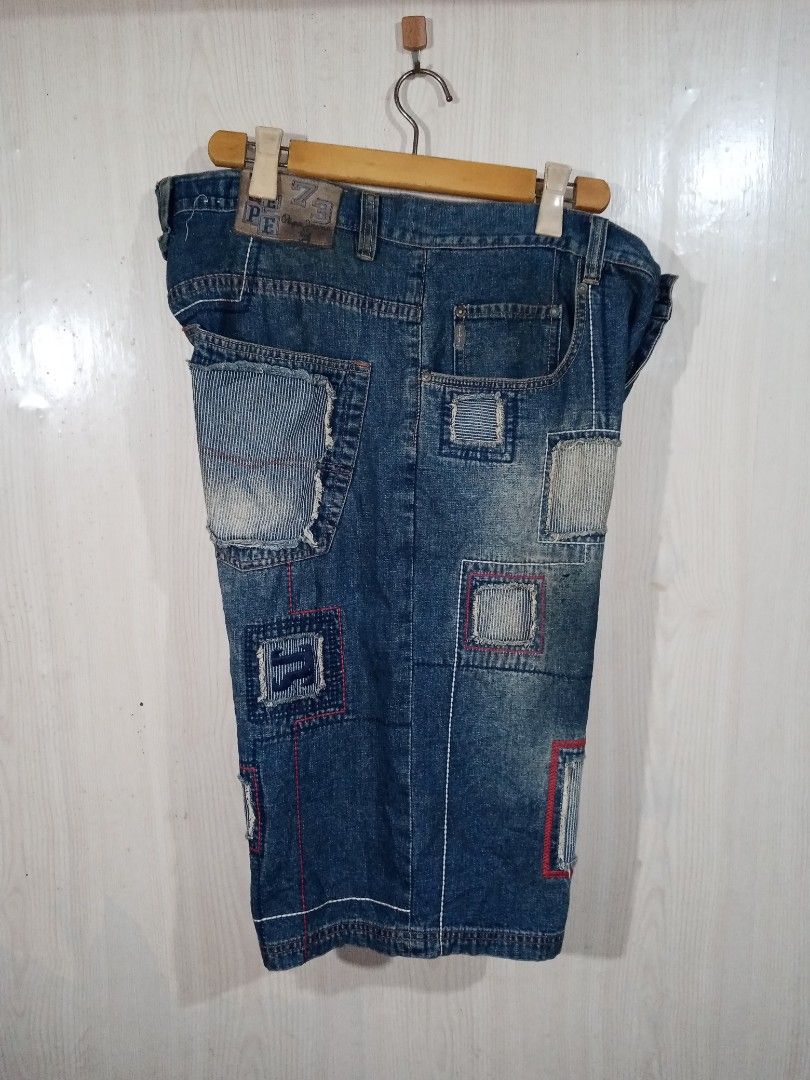 Y2k Pepe Jeans London patchwork Jorts, Men's Fashion, Bottoms, Shorts ...
