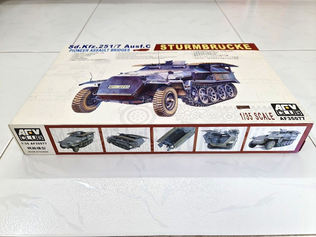 1/35 #AF35077 AFV Club German Halftrack Sd Kfz 251/7 Ausf C Sturmbrucke ...