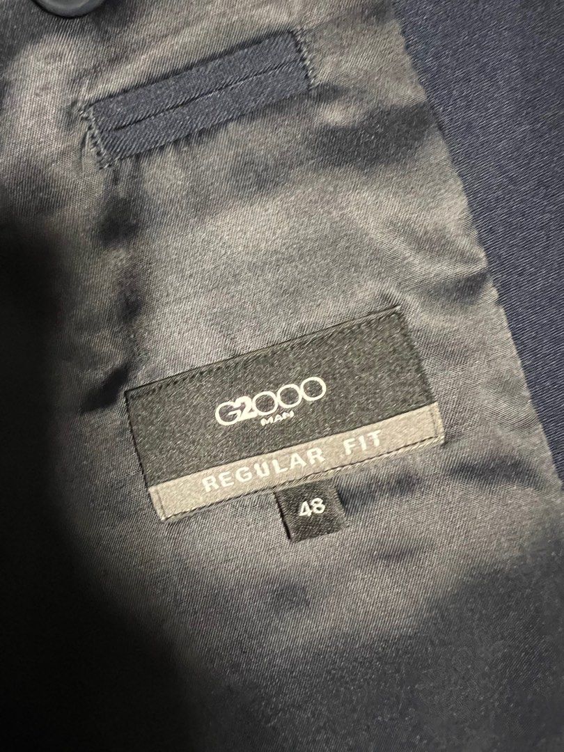 2 Pc Navy Blue G2000 Suit, Men's Fashion, Coats, Jackets and Outerwear ...