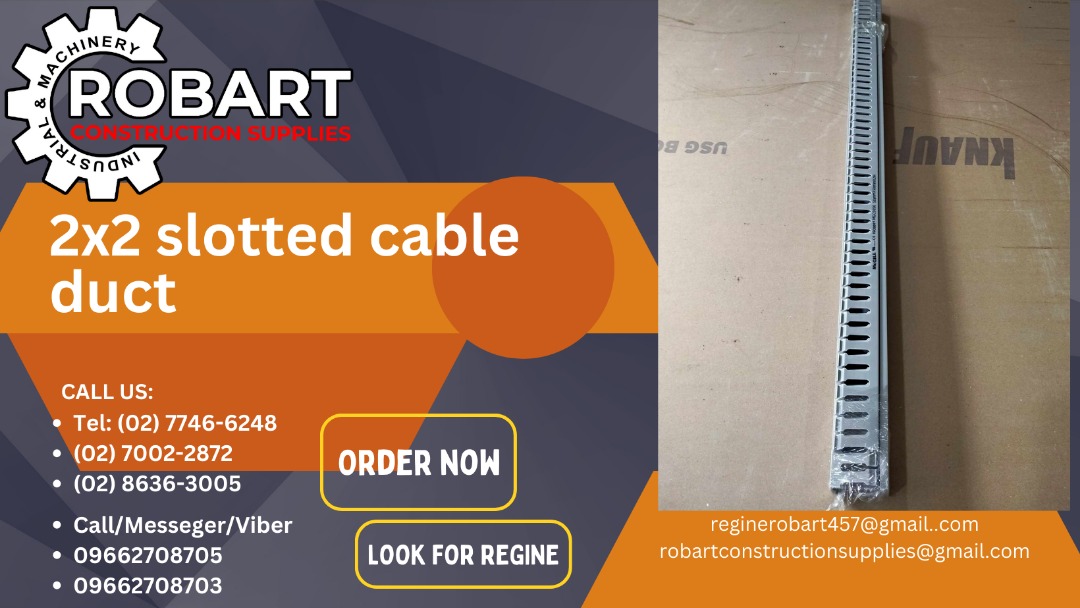2x2 slotted cable duct, Commercial & Industrial, Construction Tools ...