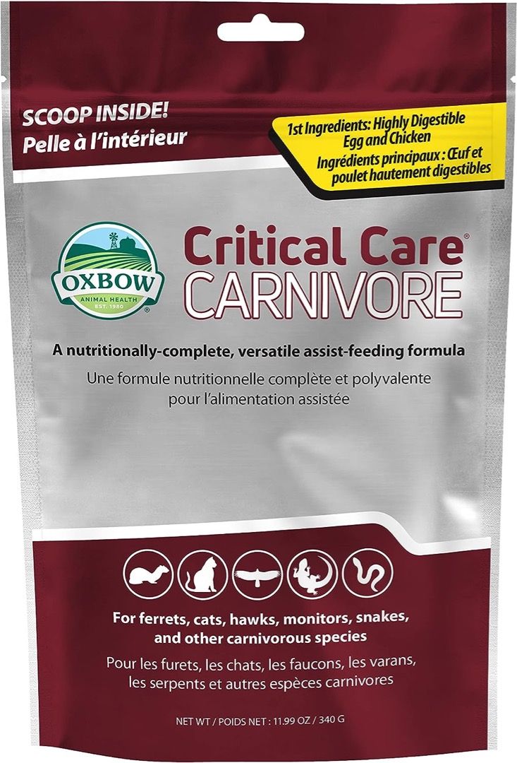 (預訂產品) Oxbow Animal Health Critical Care, Carnivore (340g) (食肉動物), 寵物用品, 寵物衣服 - Carousell