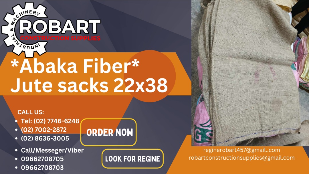 *Abaka Fiber* Jute sacks 22x38, Commercial & Industrial, Construction ...