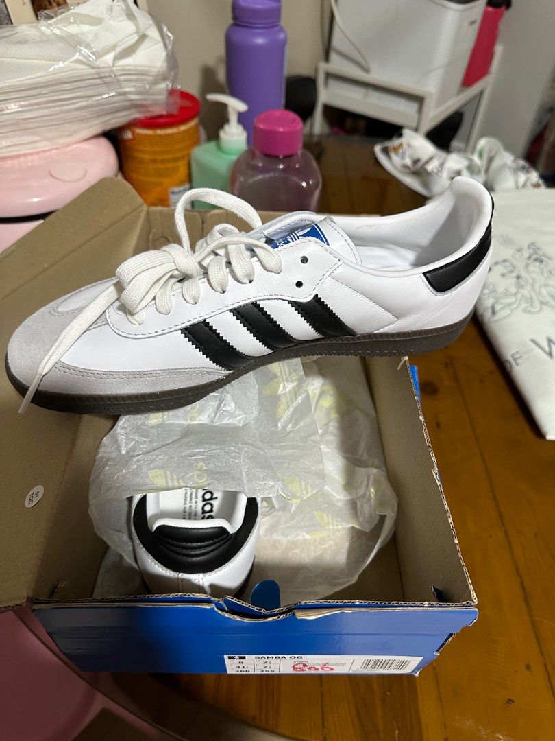 Adidas Samba Og White, Men's Fashion, Footwear, Sneakers on Carousell