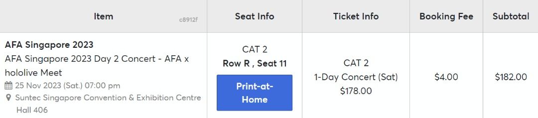AFA 2023 Day 2 Concert CAT 2 - AFA x hololive Meet Ticket, Tickets ...