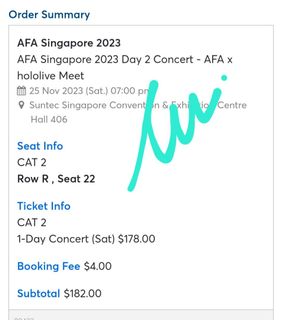 CAT 2 - AFA x Hololive Meet 2023 Ticket, Hobbies & Toys, Memorabilia ...
