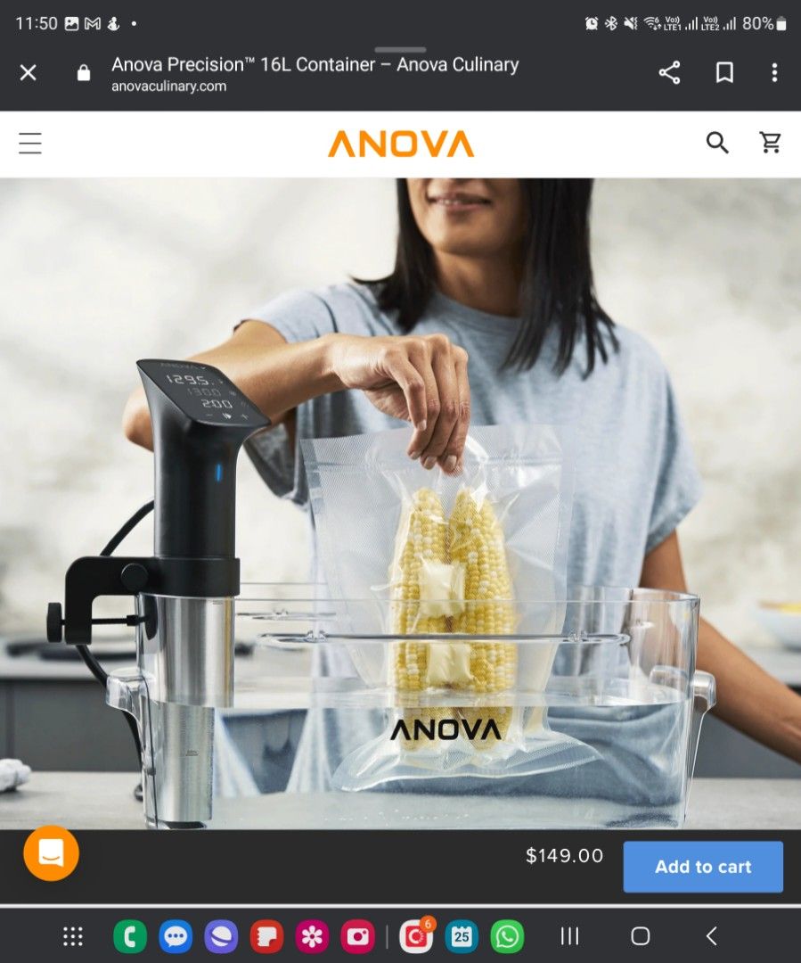 ANOVA sou vide pro and container 16l, Furniture & Home Living ...