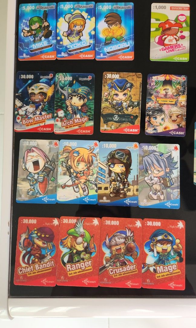 AsiaSoft MapleStory acash/@cash cards, Hobbies & Toys, Memorabilia ...