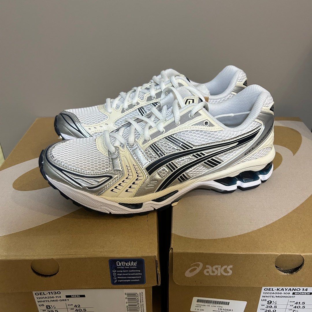 Asics gel kayano 14 white midnight kith 1130, 男裝, 鞋, 波鞋 - Carousell